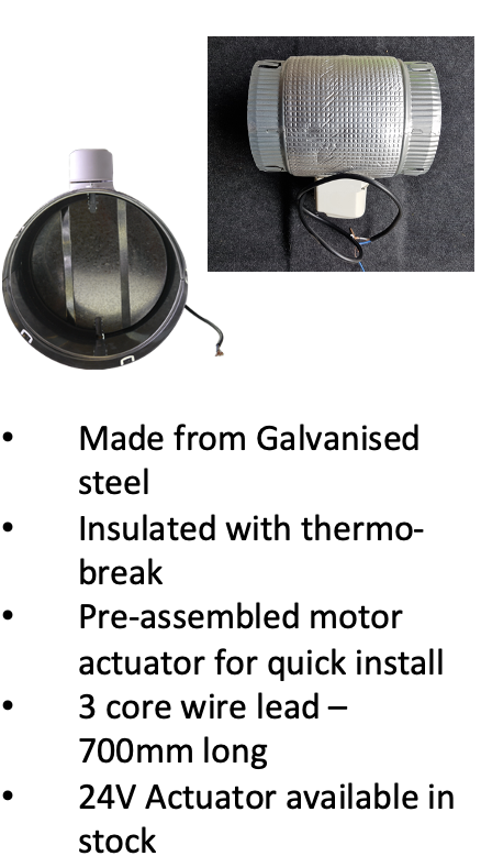 Motor Damper - NZ HVAC Supplies LTD