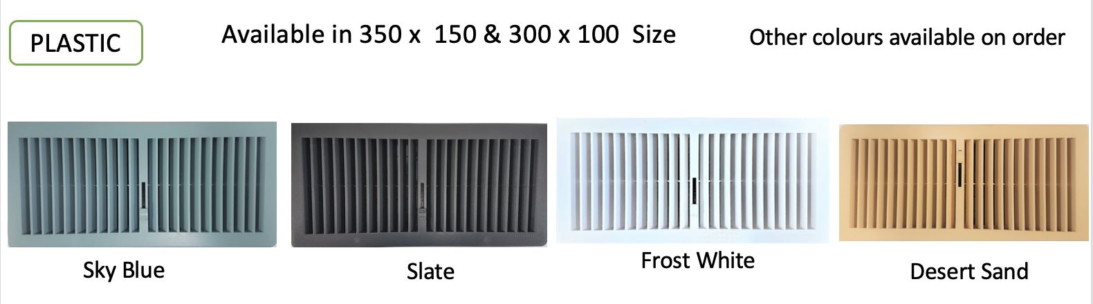 PLASTIC FLOOR GRILLES - NZ HVAC Supplies LTD